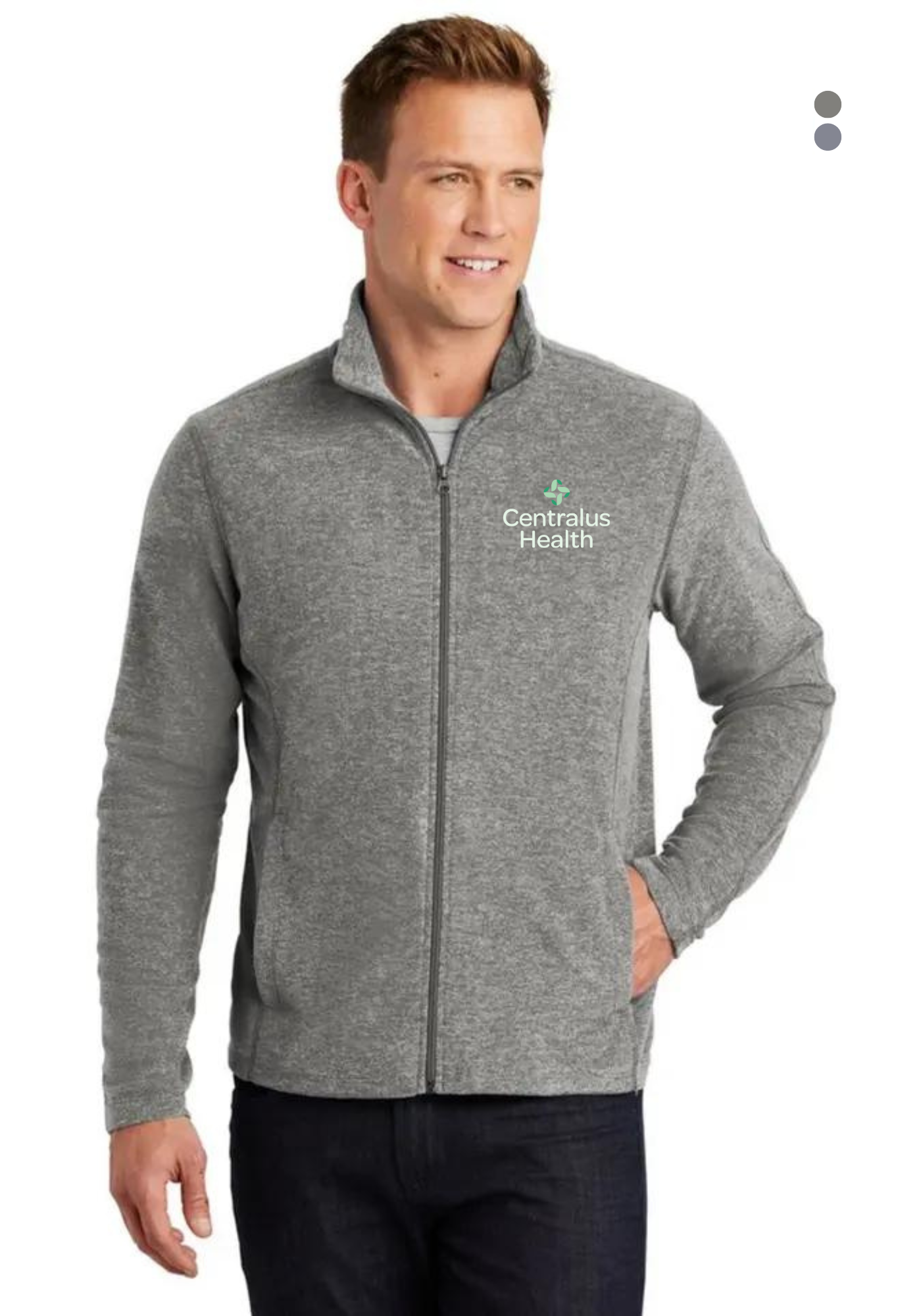 Heather Microfleece Full-Zip Jacket | Centralus Health